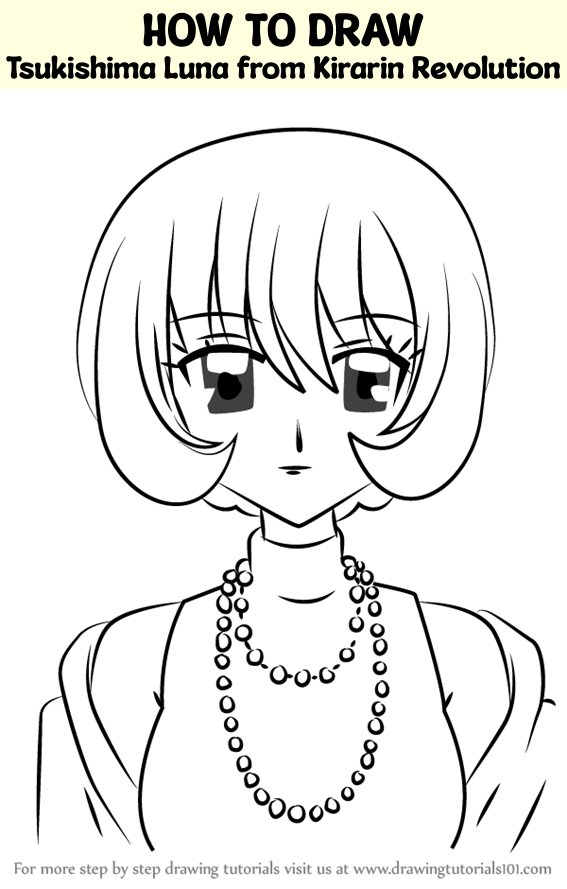 How to Draw Tsukishima Luna from Kirarin Revolution (Kirarin Revolution ...