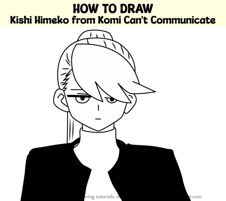 How to Draw Kishi Himeko from Komi Can't Communicate (Komi Can't ...