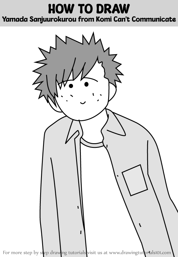 How to Draw Yamada Sanjuurokurou from Komi Can't Communicate (Komi Can ...