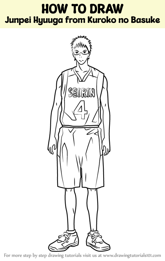 How to Draw Junpei Hyuuga from Kuroko no Basuke (Kuroko no Basuke) Step ...