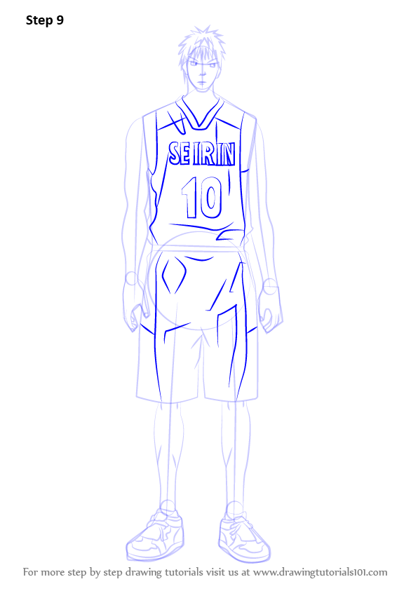 How to Draw Taiga Kagami from Kuroko no Basuke (Kuroko no Basuke) Step ...