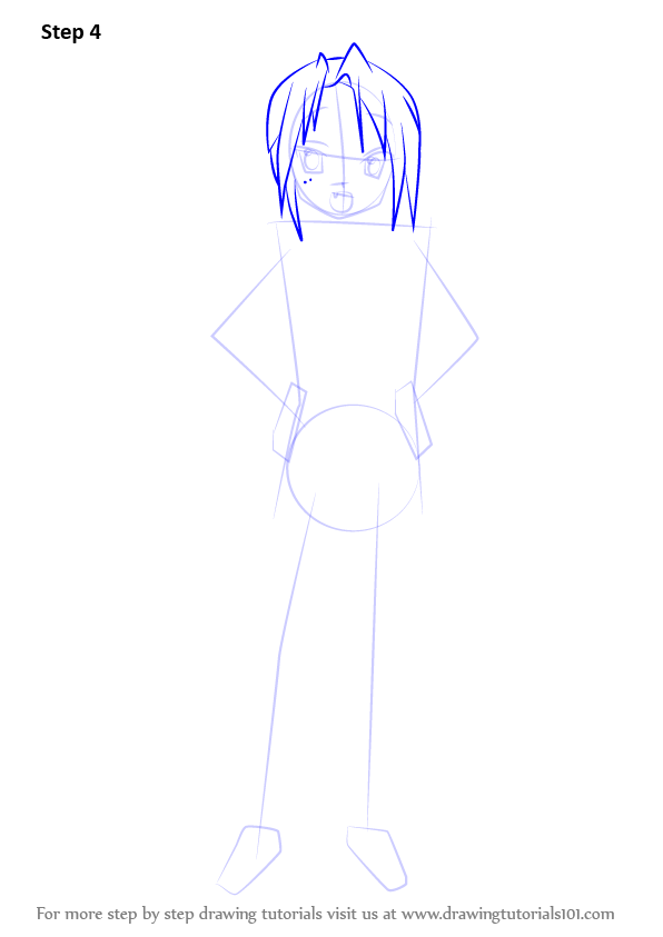 How to Draw Nanako Kuroi from Lucky Star (Lucky Star) Step by Step ...