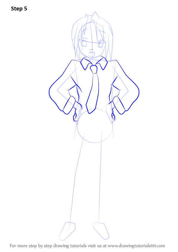 How to Draw Nanako Kuroi from Lucky Star (Lucky Star) Step by Step ...