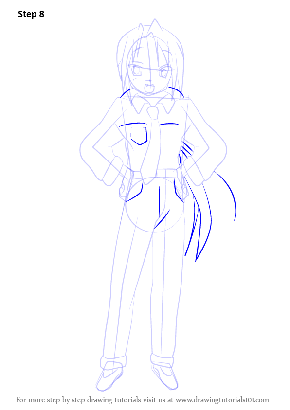 How to Draw Nanako Kuroi from Lucky Star (Lucky Star) Step by Step ...