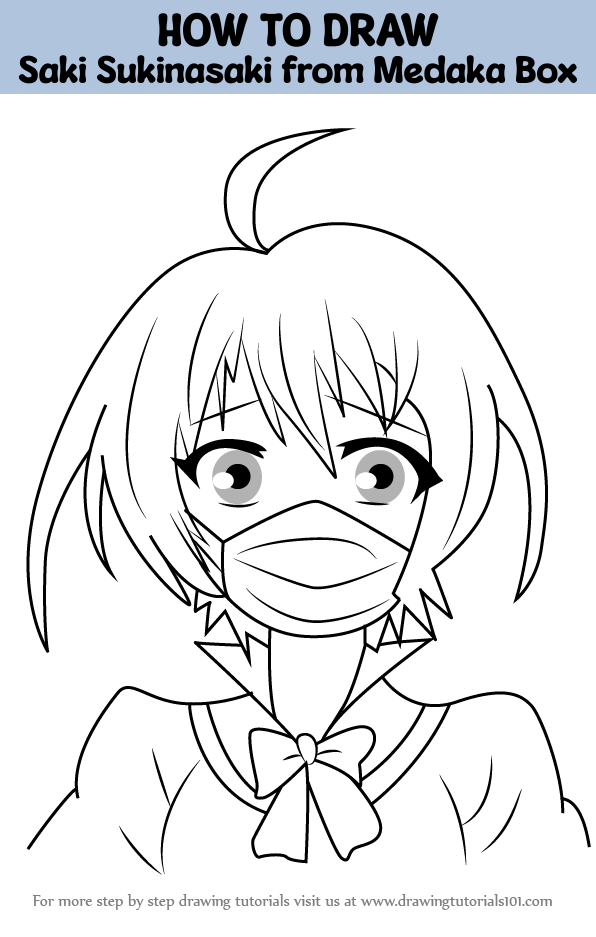 How to Draw Saki Sukinasaki from Medaka Box (Medaka Box) Step by Step ...