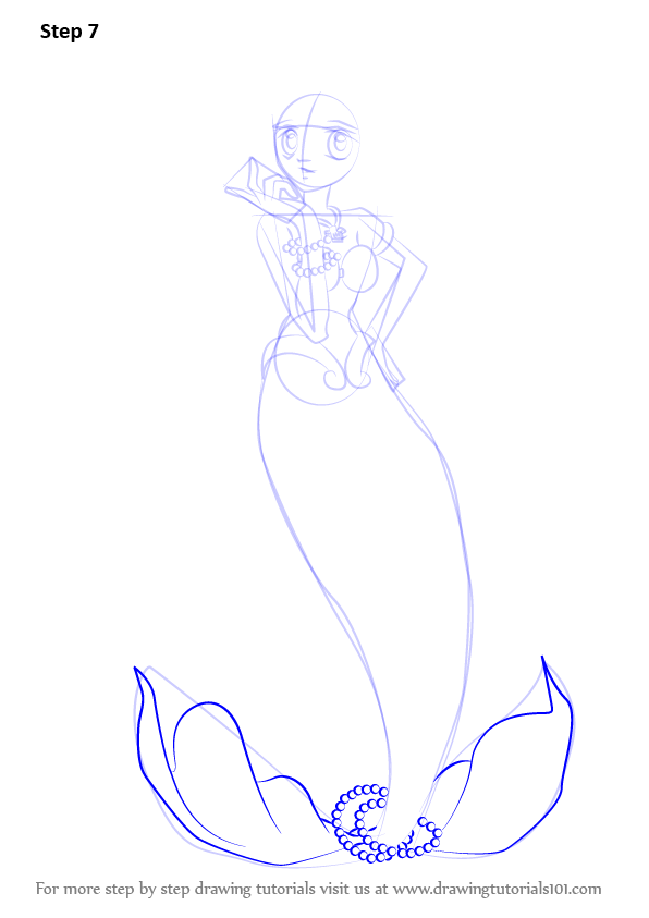 How to Draw Coco in Mermaid from Mermaid Melody (Mermaid Melody) Step ...