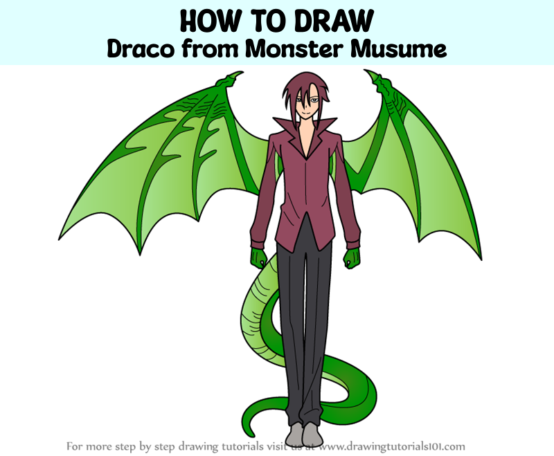 How to Draw Draco from Monster Musume (Monster Musume) Step by Step ...