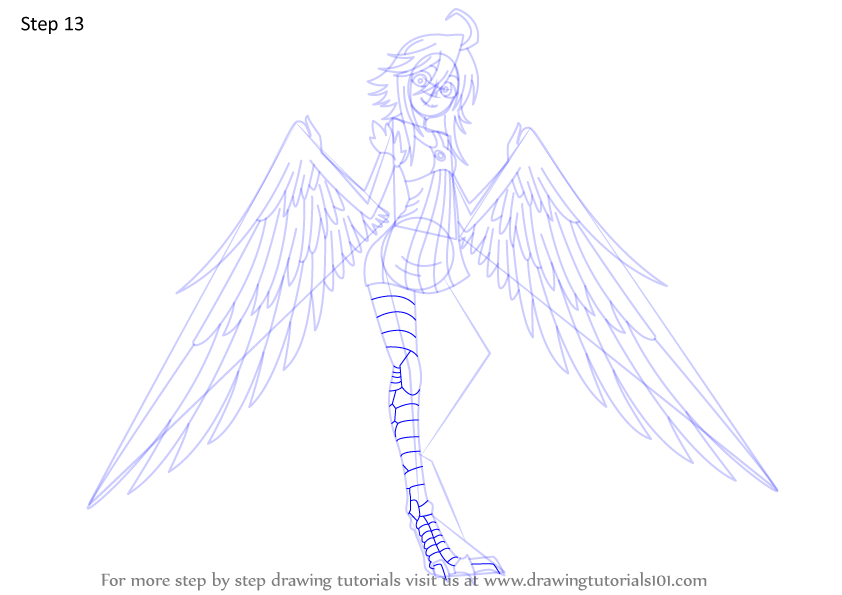 How to Draw Papi from Monster Musume (Monster Musume) Step by Step ...