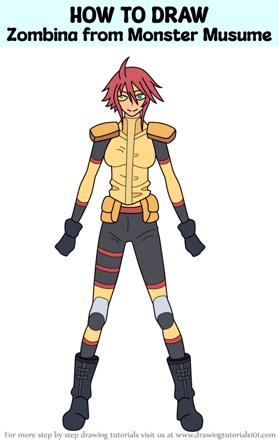 How to Draw Zombina from Monster Musume (Monster Musume) Step by Step ...