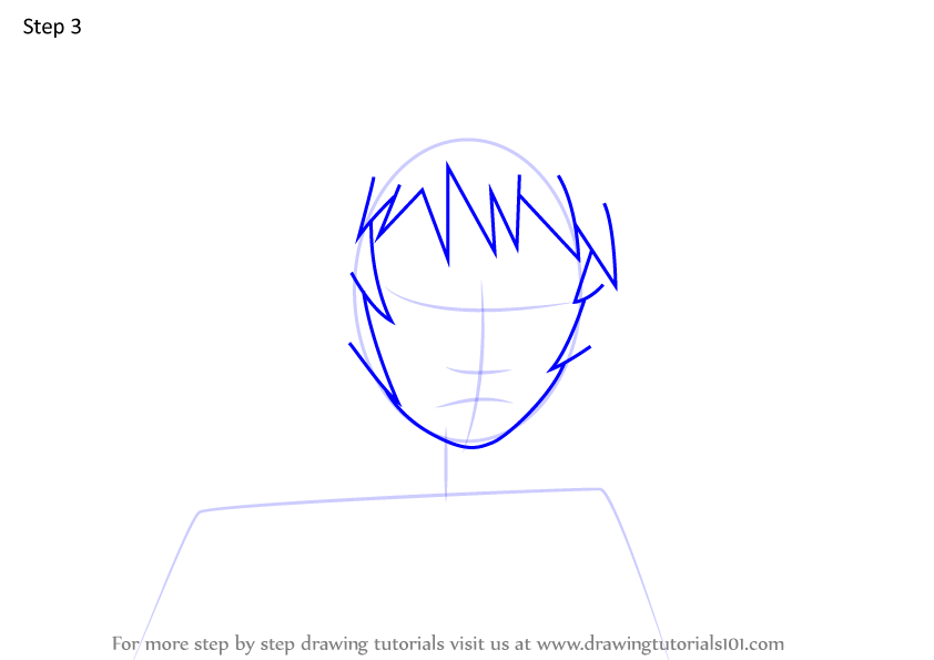 How to Draw Kiba Inuzuka from Naruto (Naruto) Step by Step | DrawingTutorials101.com