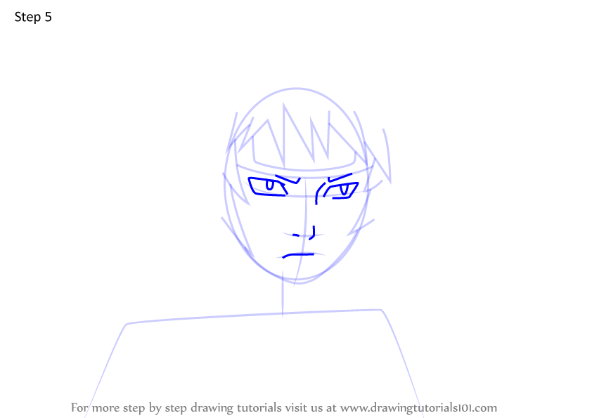 How to Draw Kiba Inuzuka from Naruto (Naruto) Step by Step | DrawingTutorials101.com