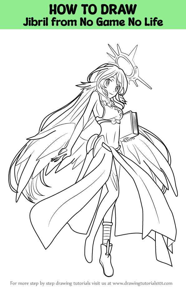 How to Draw Jibril from No Game No Life (No Game No Life) Step by Step ...