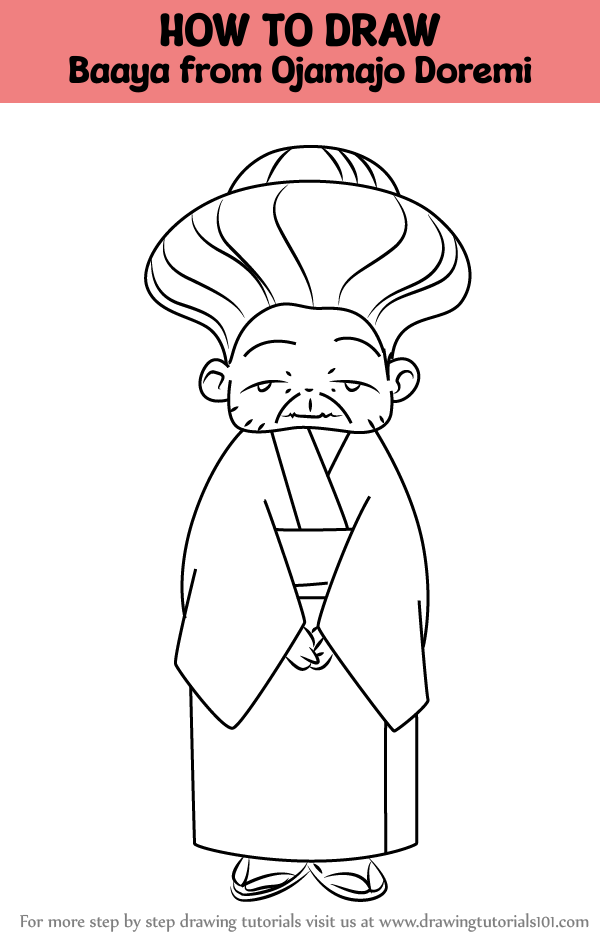 How to Draw Baaya from Ojamajo Doremi (Ojamajo Doremi) Step by Step ...