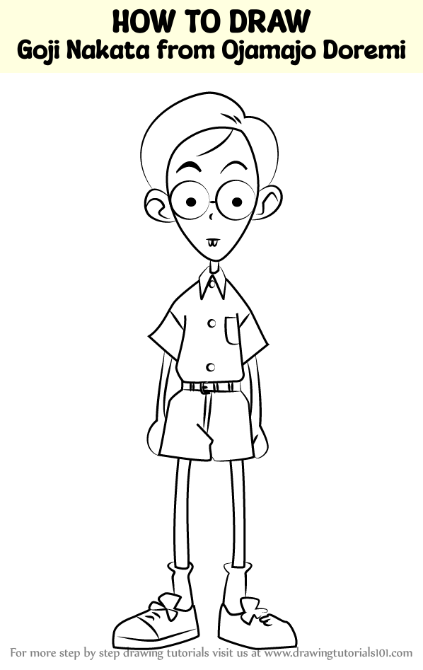 How to Draw Goji Nakata from Ojamajo Doremi (Ojamajo Doremi) Step by ...