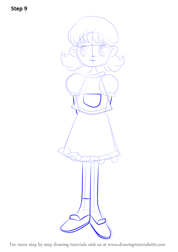 How to Draw Nanako Okada from Ojamajo Doremi (Ojamajo Doremi) Step by ...