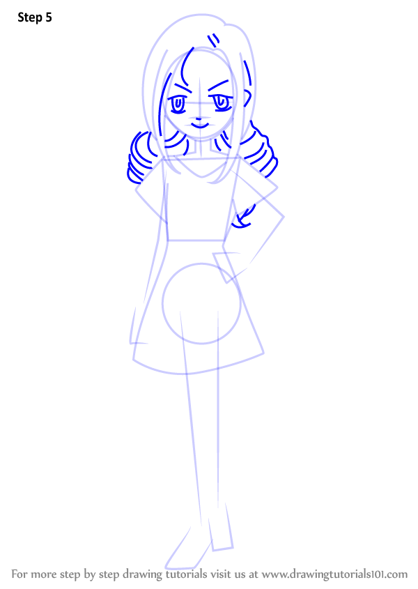 How to Draw Reika Tamaki from Ojamajo Doremi (Ojamajo Doremi) Step by ...