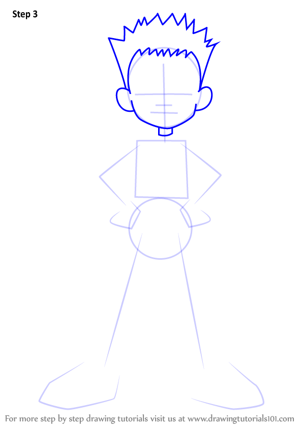 How to Draw Tetsuya Kotake from Ojamajo Doremi (Ojamajo Doremi) Step by ...