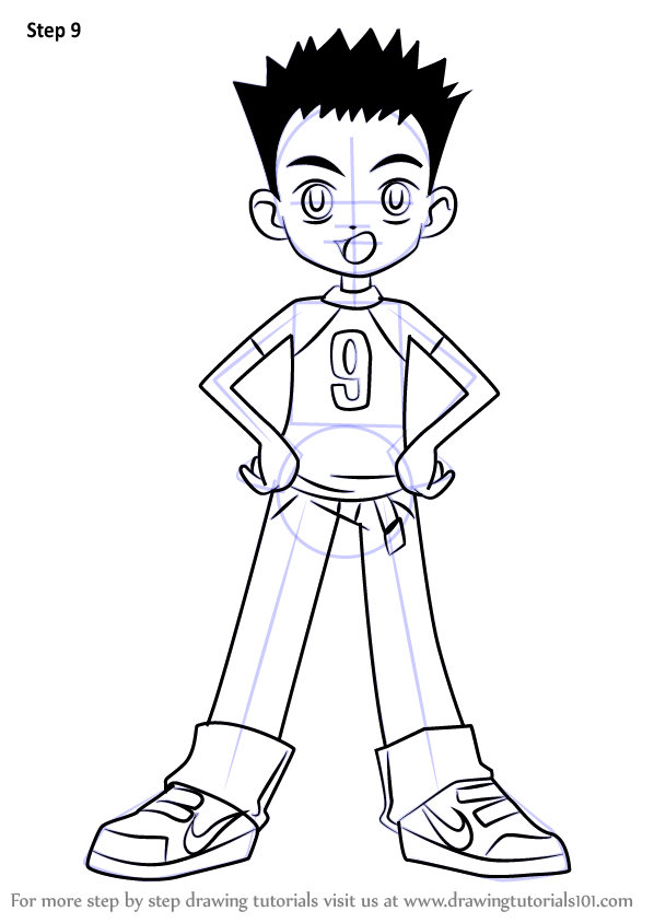 How to Draw Tetsuya Kotake from Ojamajo Doremi (Ojamajo Doremi) Step by ...