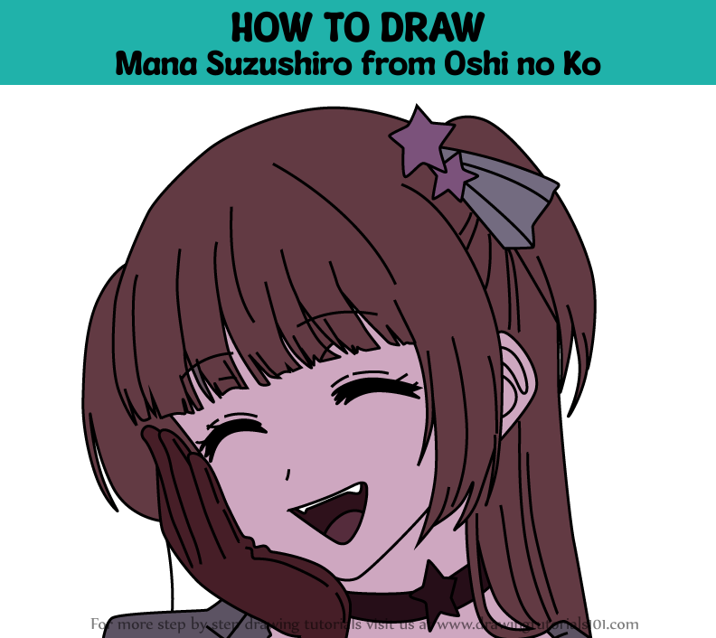 How to Draw Mana Suzushiro from Oshi no Ko (Oshi no Ko) Step by Step ...