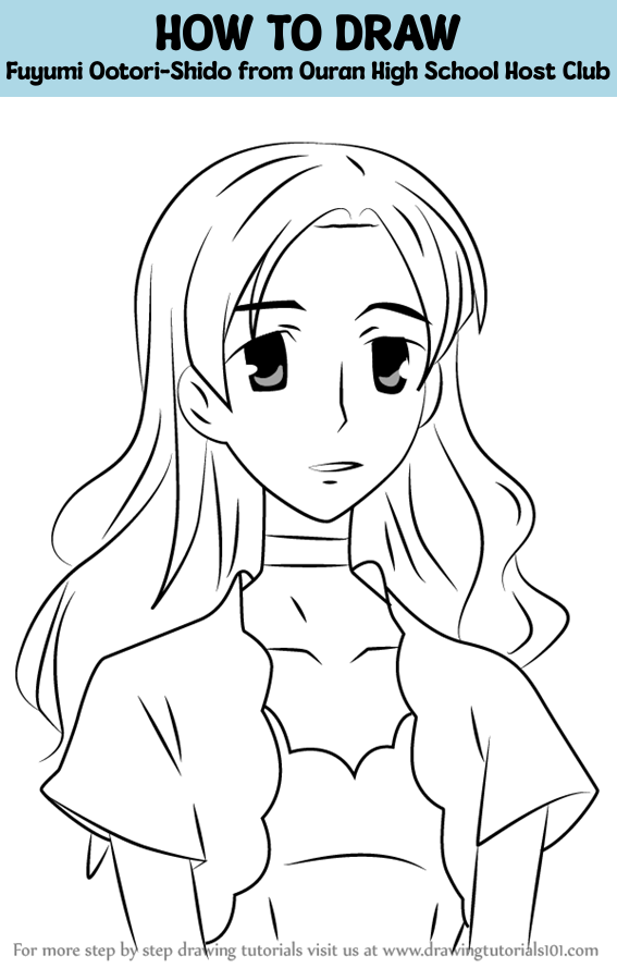 How to Draw Fuyumi Ootori-Shido from Ouran High School Host Club (Ouran ...