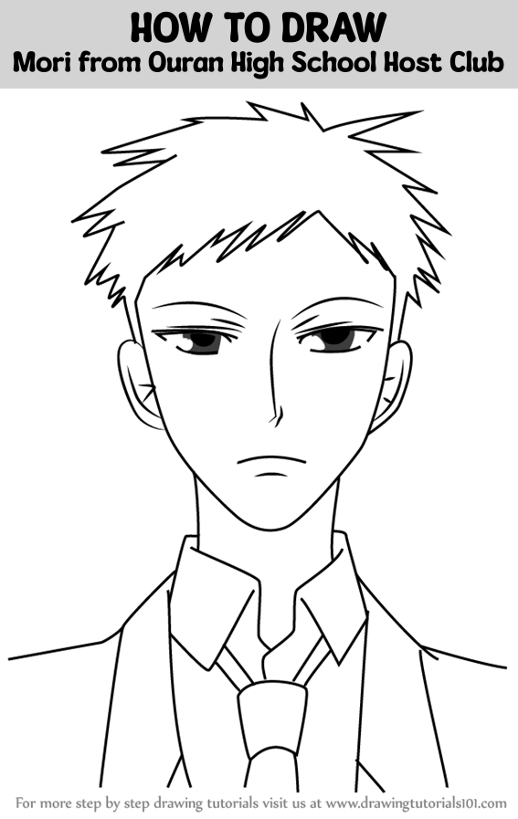 How to Draw Mori from Ouran High School Host Club (Ouran High School ...