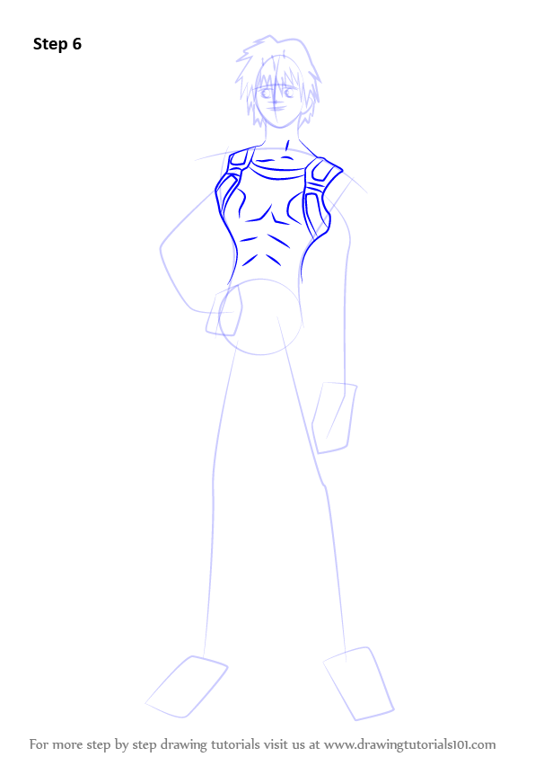 How to Draw Gene Starwind from Outlaw Star (Outlaw Star) Step by Step ...