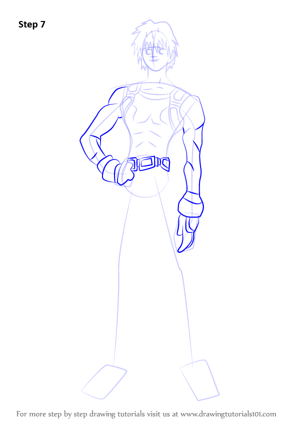 How to Draw Gene Starwind from Outlaw Star (Outlaw Star) Step by Step ...