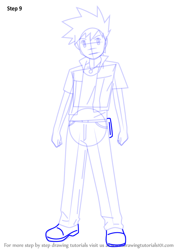 How to Draw Blue from Pokémon Origins (Pokémon Origins) Step by Step ...