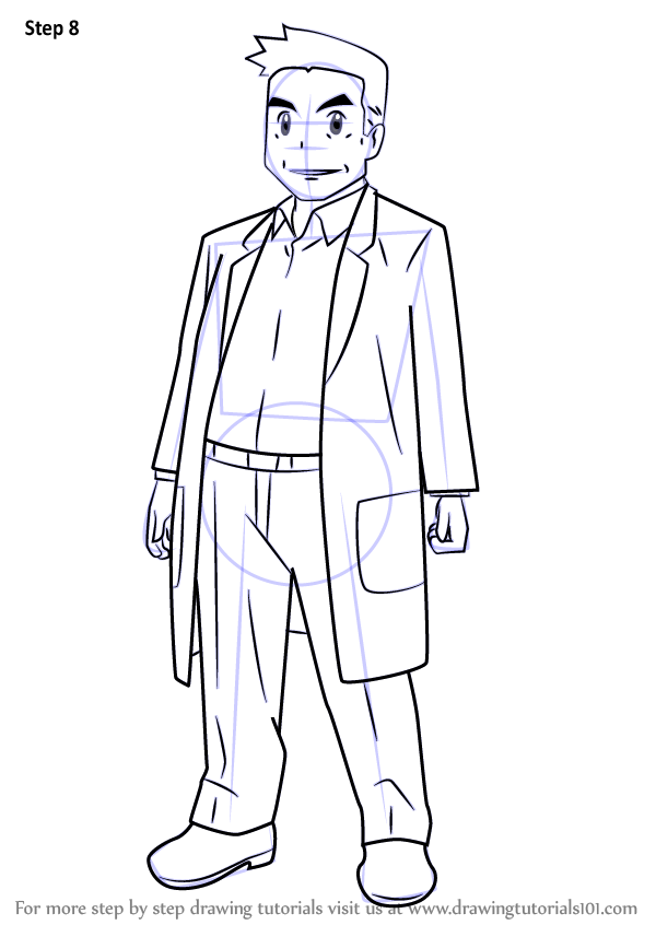 How to Draw Professor Oak from Pokémon Origins (Pokémon Origins) Step ...
