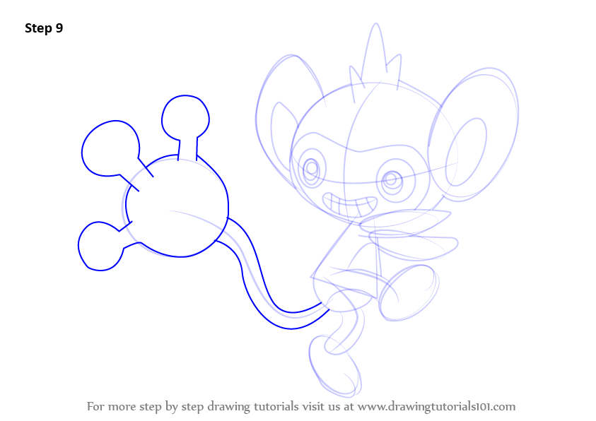 How to Draw Aipom from Pokemon (Pokemon) Step by Step | DrawingTutorials101.com