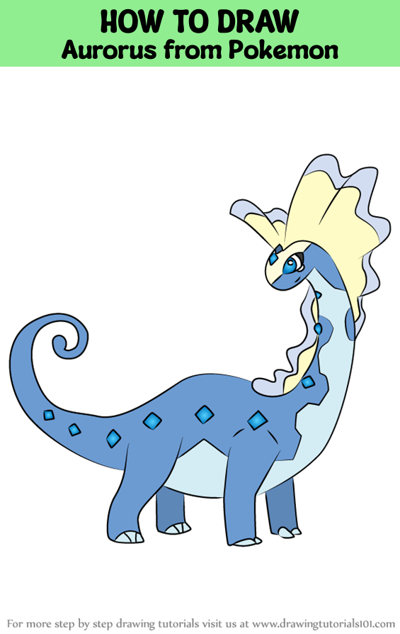 How to Draw Aurorus from Pokemon (Pokemon) Step by Step ...
