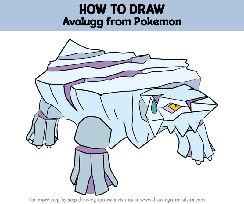 How to Draw Avalugg from Pokemon (Pokemon) Step by Step ...