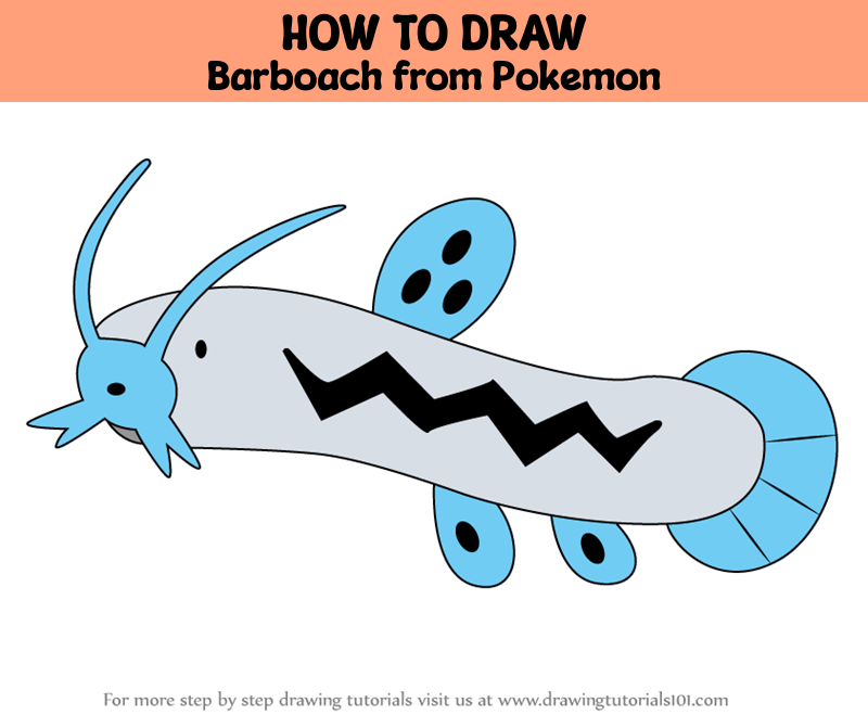 How to Draw Barboach from Pokemon (Pokemon) Step by Step ...
