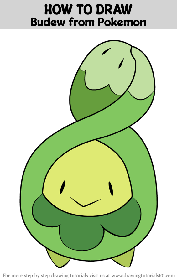 How to Draw Budew from Pokemon (Pokemon) Step by Step | DrawingTutorials101.com