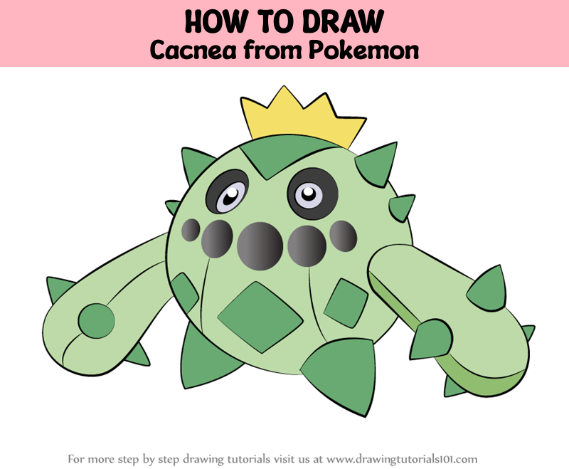 How to Draw Cacnea from Pokemon (Pokemon) Step by Step ...
