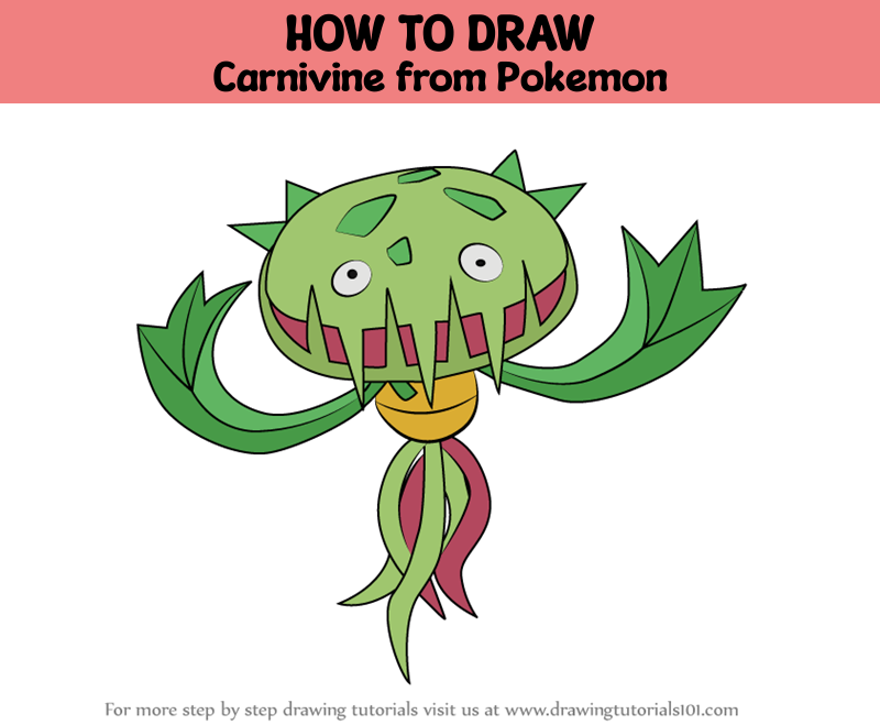 How to Draw Carnivine from Pokemon (Pokemon) Step by Step ...