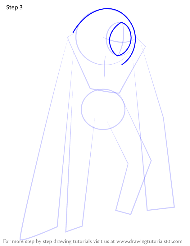 How to Draw Deoxys Defense Forme from Pokemon (Pokemon) Step by Step ...