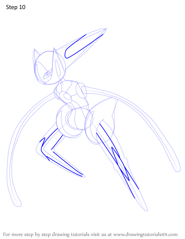 How to Draw Deoxys Speed Forme from Pokemon (Pokemon) Step by Step ...