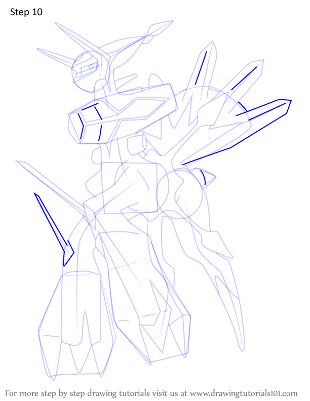 How to Draw Dialga Origin Forme from Pokemon (Pokemon) Step by Step ...