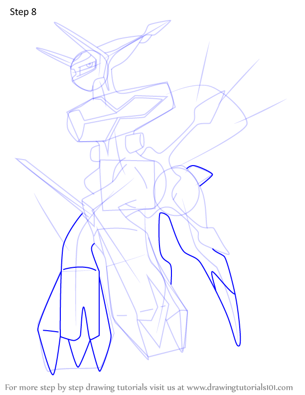 How to Draw Dialga Origin Forme from Pokemon (Pokemon) Step by Step | DrawingTutorials101.com