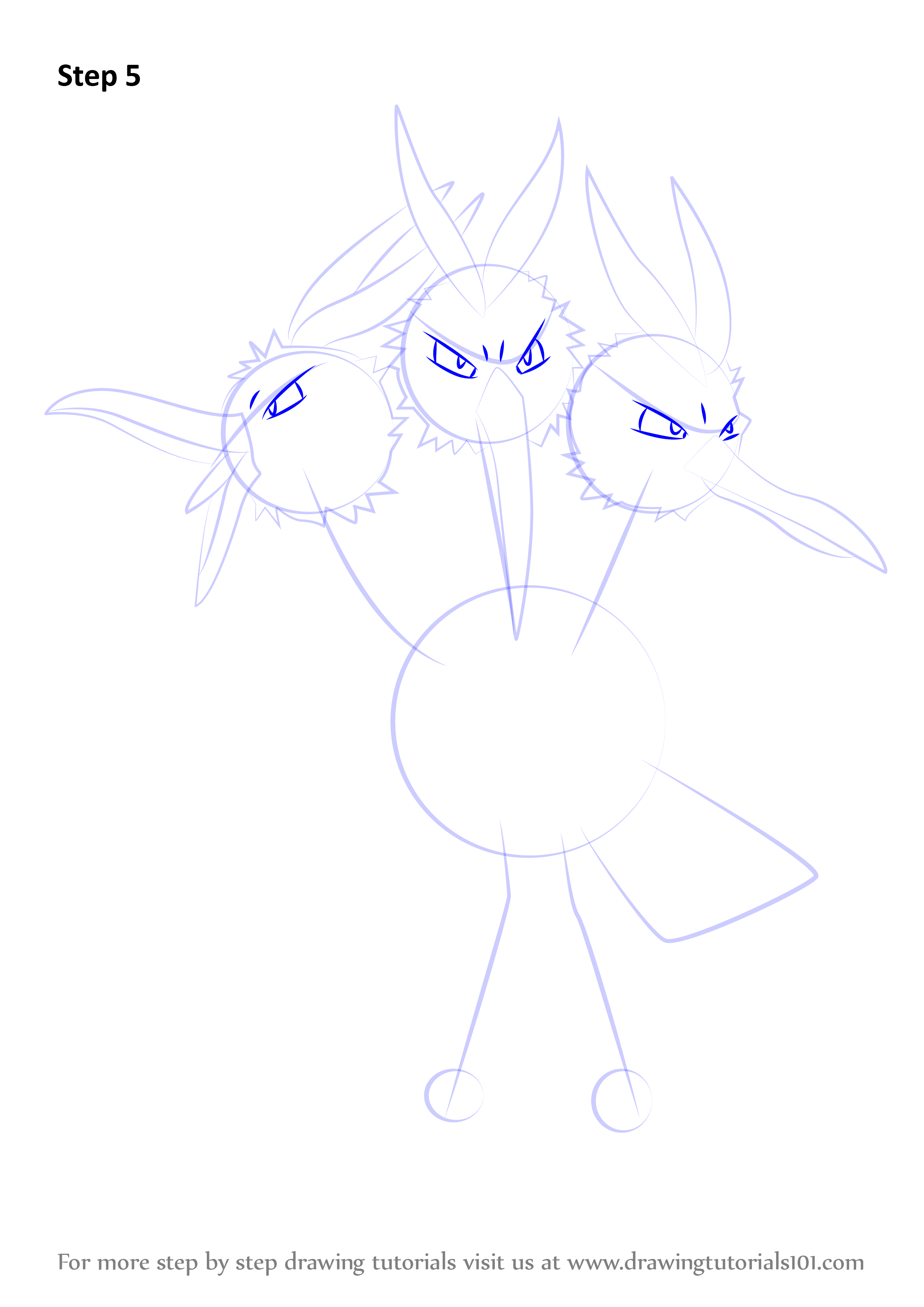 How to Draw Dodrio from Pokemon (Pokemon) Step by Step ...