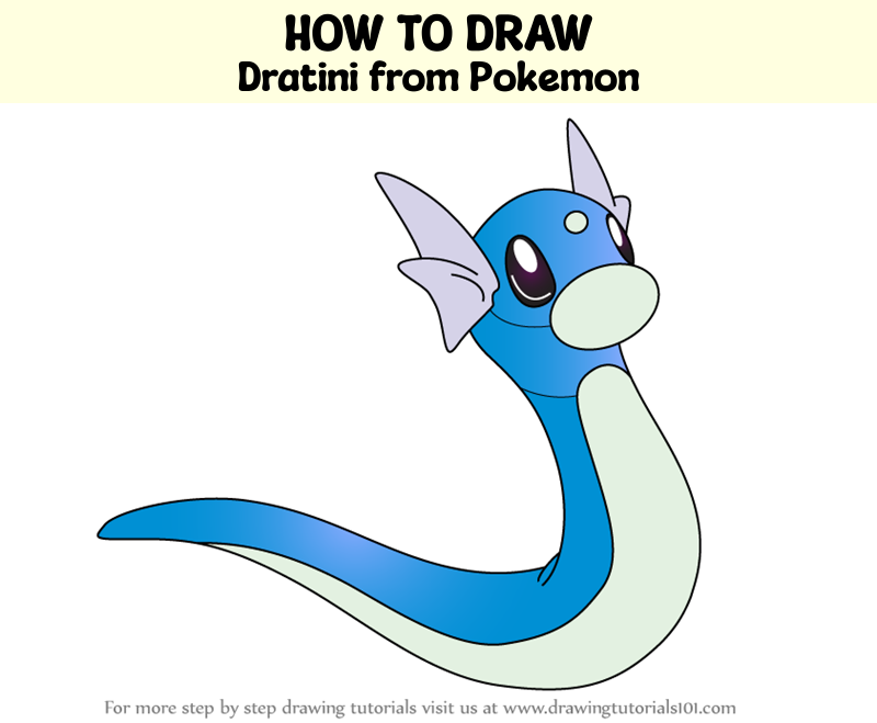 How to Draw Dratini from Pokemon (Pokemon) Step by Step ...