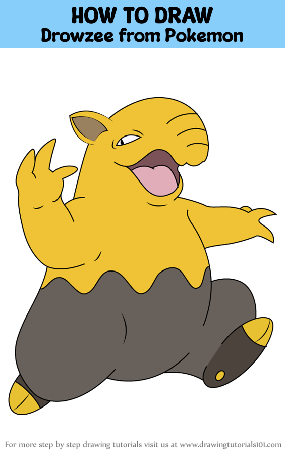 How to Draw Drowzee from Pokemon (Pokemon) Step by Step ...