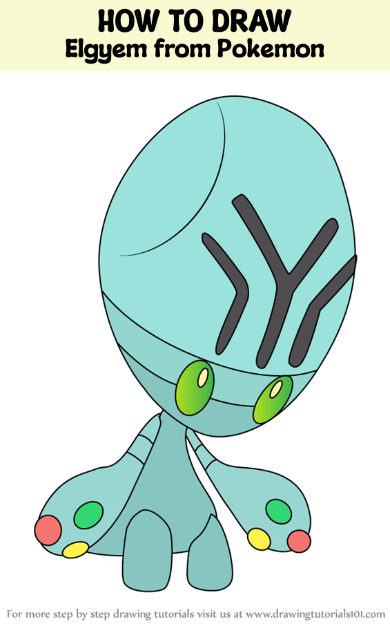 How to Draw Elgyem from Pokemon (Pokemon) Step by Step ...