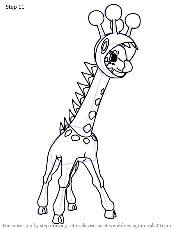 How to Draw Farigiraf from Pokemon (Pokemon) Step by Step ...