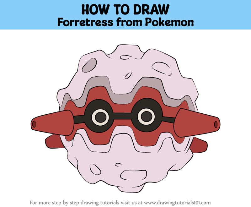 How to Draw Forretress from Pokemon (Pokemon) Step by Step ...