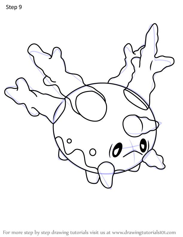 How to Draw Galarian Corsola from Pokemon (Pokemon) Step by Step ...
