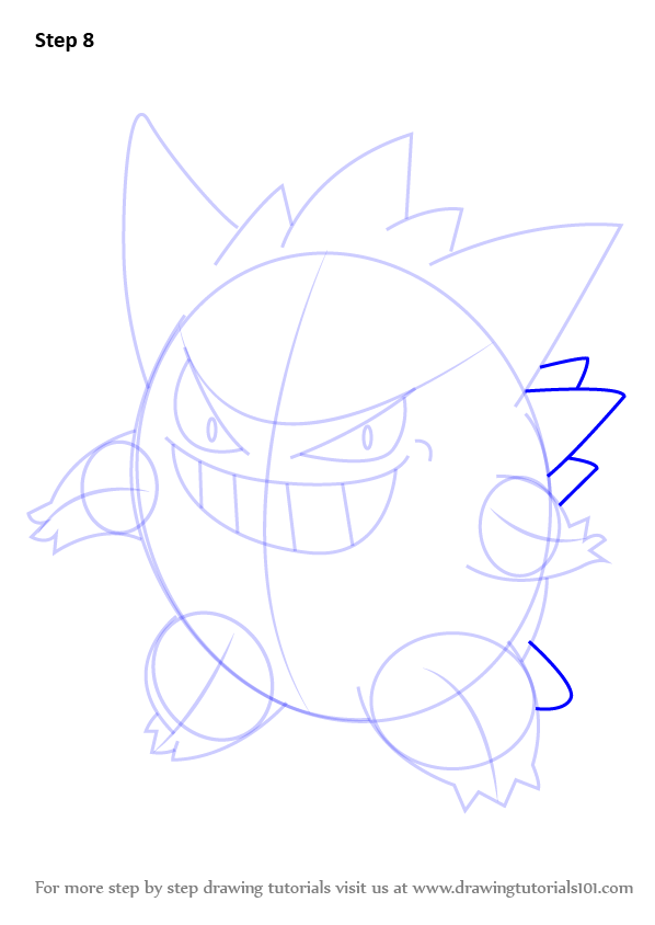 How to Draw Gengarfrom Pokemon (Pokemon) Step by Step ...