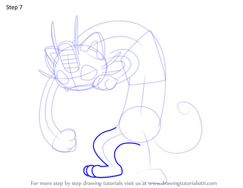 How to Draw Gigantamax Meowth from Pokemon (Pokemon) Step by Step ...
