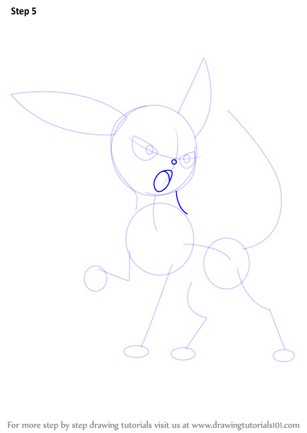 How to Draw Glaceon from Pokemon (Pokemon) Step by Step ...